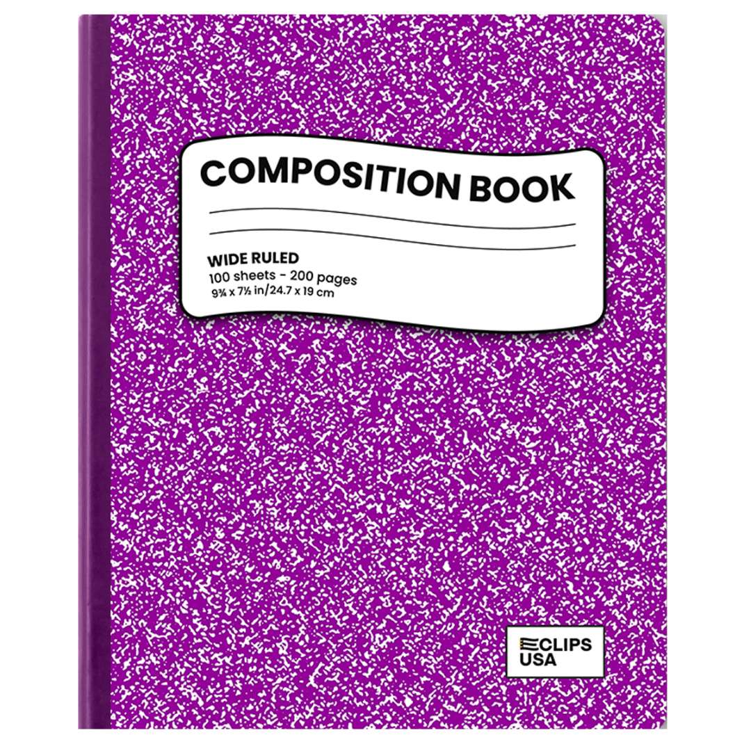 Marbled Composition Notebook - 100 Sheets, Purple | DollarDays