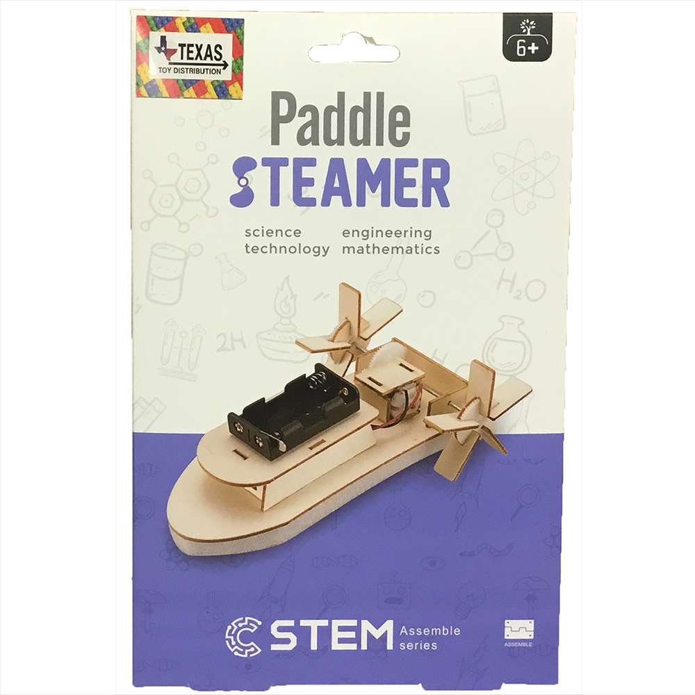 Wooden Paddle Boats STEM Construction Kits | DollarDays