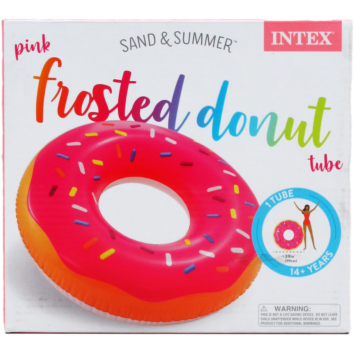 Wholesale Donut Pool Tubes - Pink, Frosted, Vinyl, 39"
