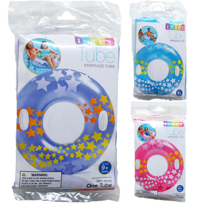 Bulk Inflatable Swimming Tubes - Stargaze Patterns, 36"