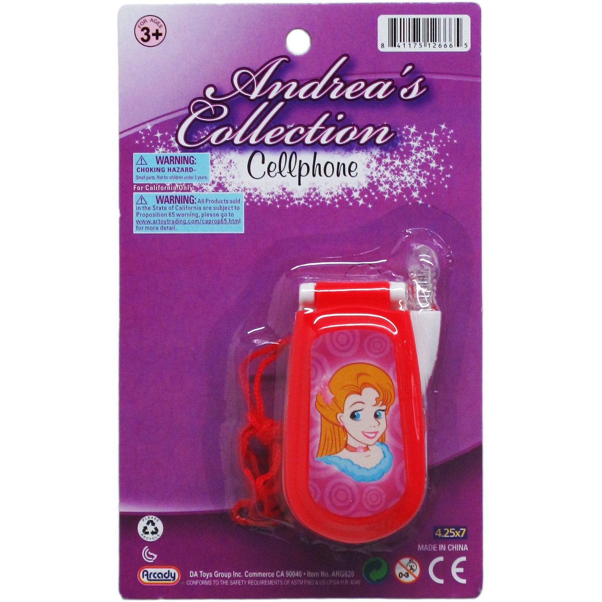 Wholesale Toy Princess Cell Phones - Red, Plastic, 3.25"