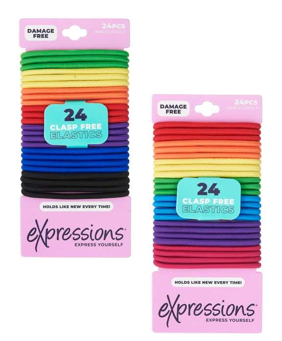 Wholesale Hair Elastics, Durable, Colors, 24 Pack - DollarDays