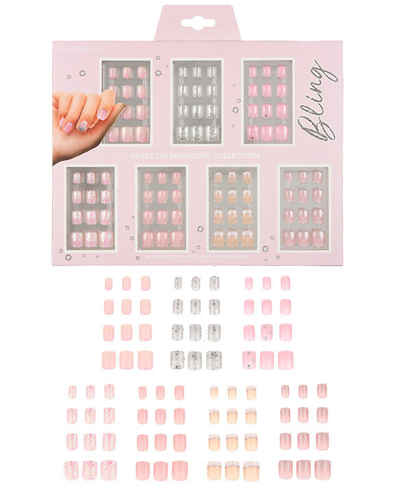 Wholesale Press-On Nails Manicure Collection - 84 Pieces, Assorted