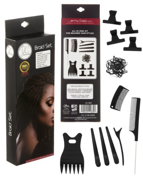 Wholesale Hair Braiding Kits - Assorted Combs, Clips, Bands