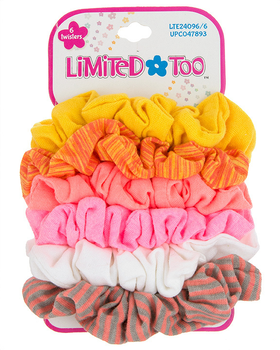 6 Piece Scrunchie Pack - Bright Neon Scrunchie Ponytail Holders