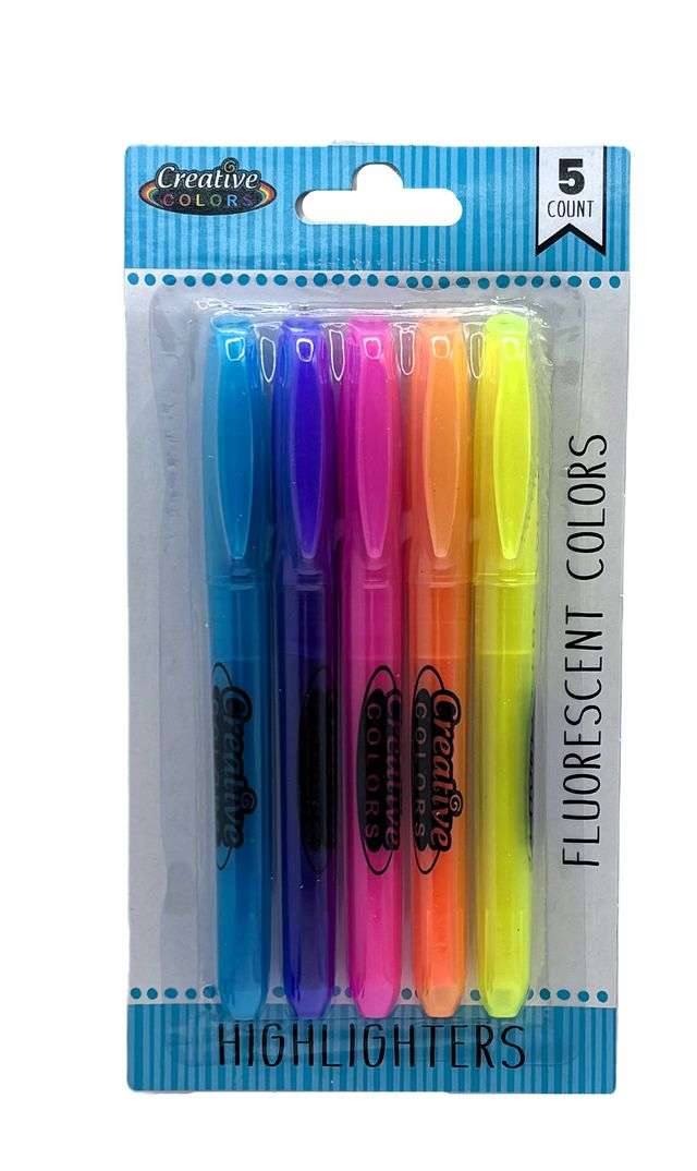 Wholesale Highlighters in 5 Colors, Pen-Style - DollarDays