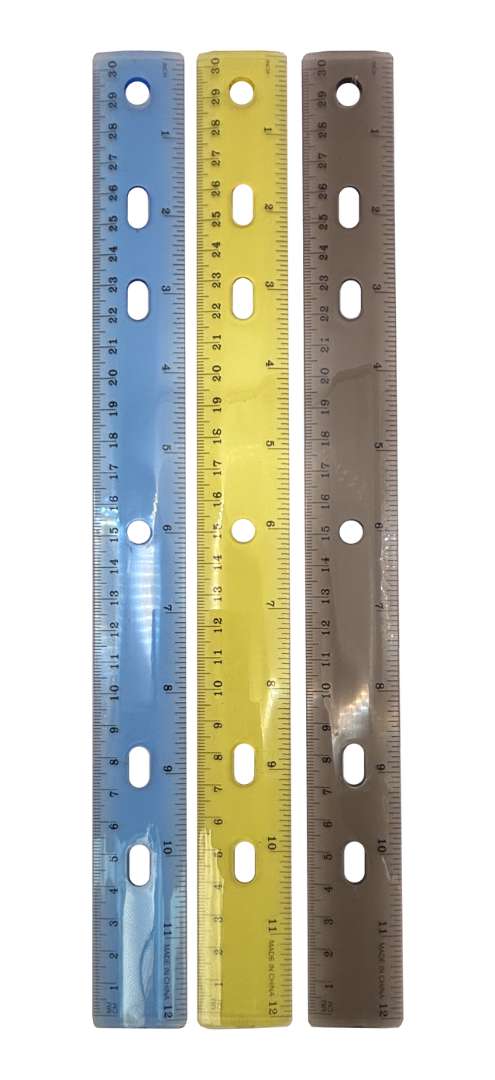 Wholesale Plastic Rulers - 12", Transparent, Assorted - DollarDays