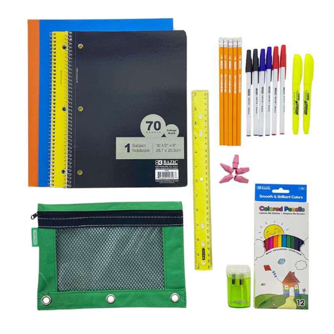 Bulk High School Kits, 27 Piece, Wholesale Back-to-School Supplies