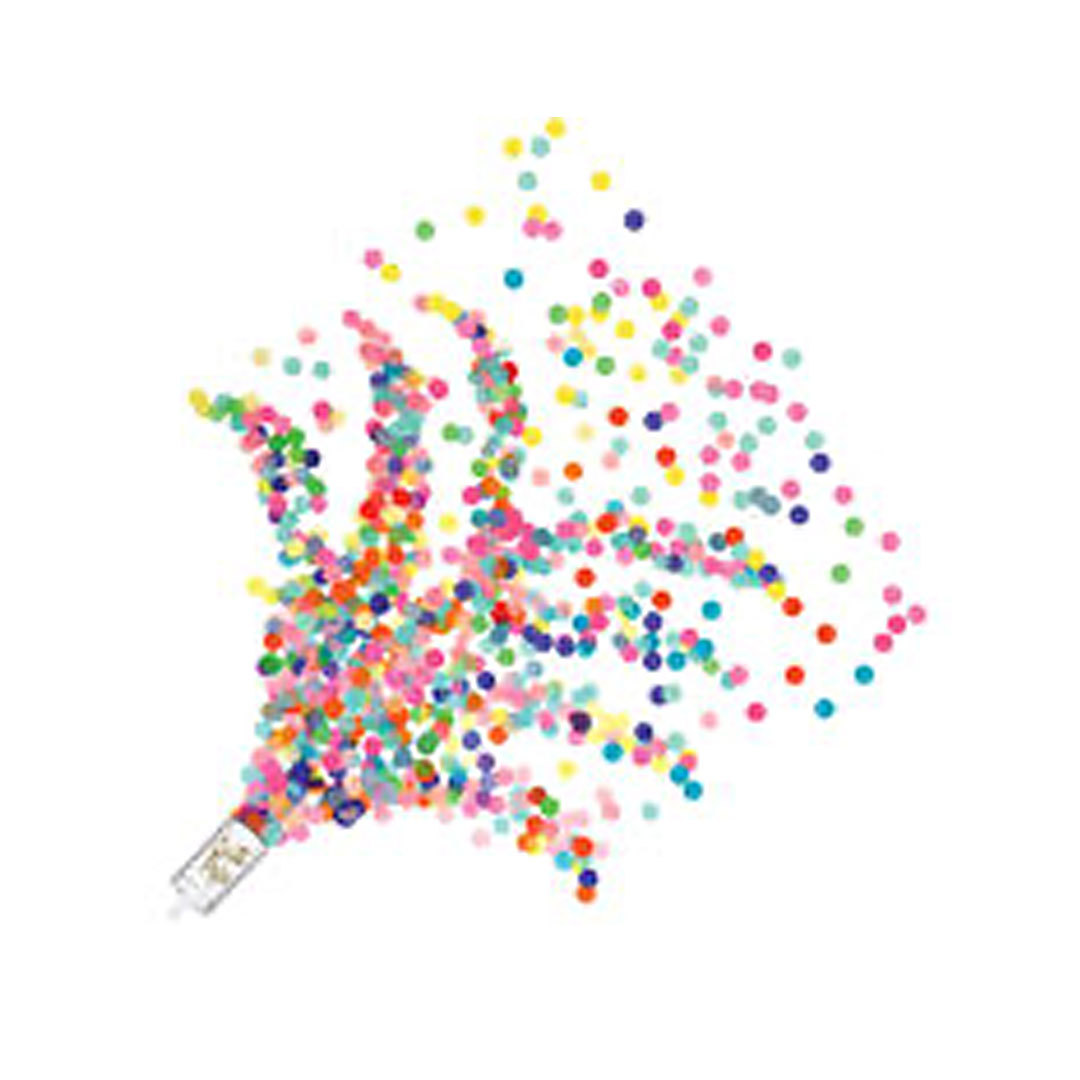 Wholesale Confetti Poppers - Rainbow, 8 Pack