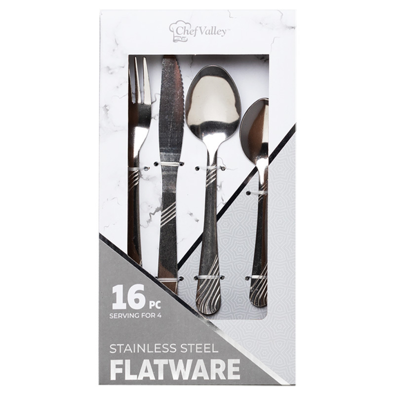 Wholesale 16Pcs Stainless Steel Cutlery Set | DollarDays