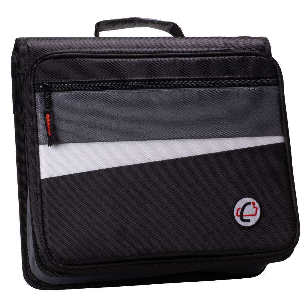 Wholesale Case-It Workstation Laptop Zipper Binder | 2", Jet Black
