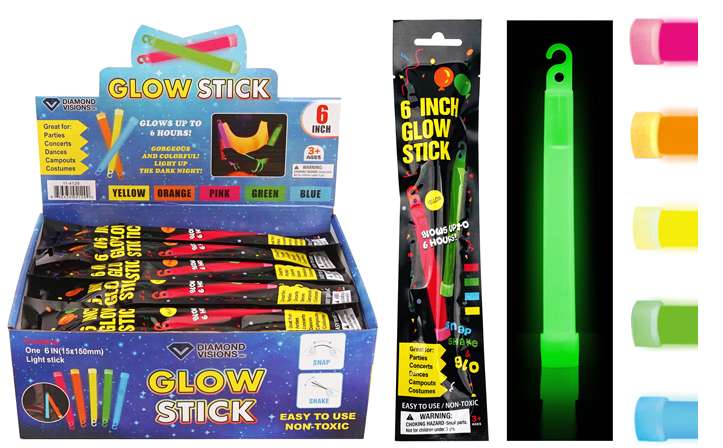 Glow Sticks, 6" - Assorted Colors | DollarDays