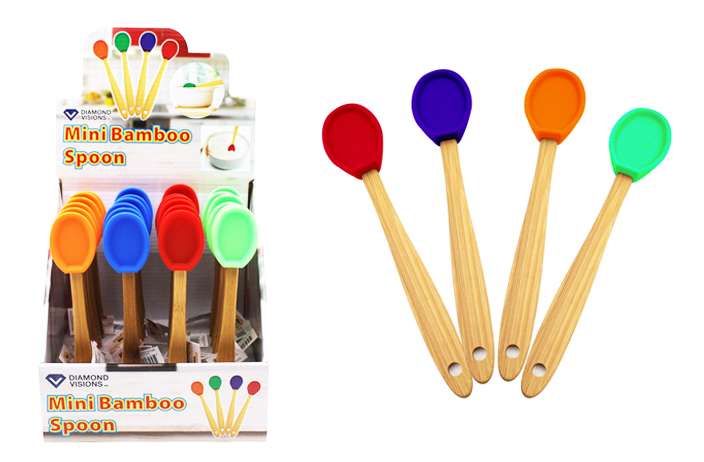 Bulk Mini Bamboo Spoons, Assorted at a Discount! | DollarDays