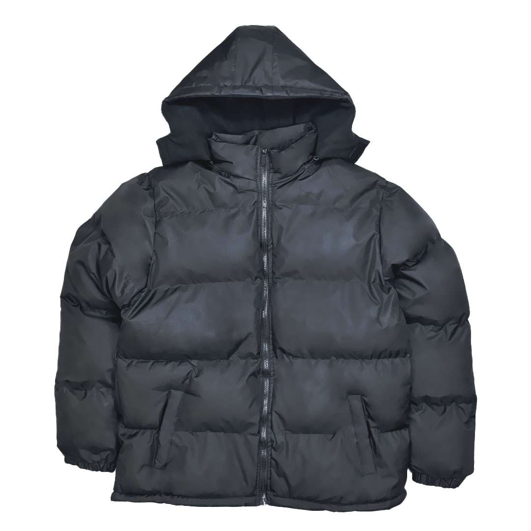 Wholesale Men's Insulated Jackets, Solid Black, XL | Bulk Jackets