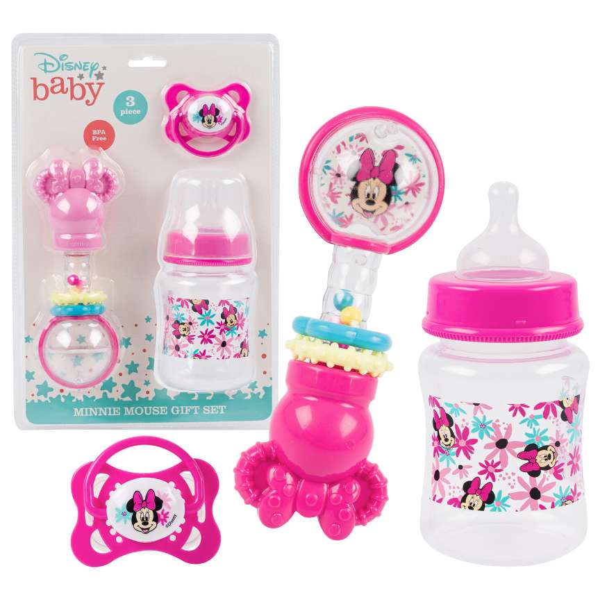 Bulk Disney Baby Sets, Mickey Mouse, Floral, 3 Pc, BPA free