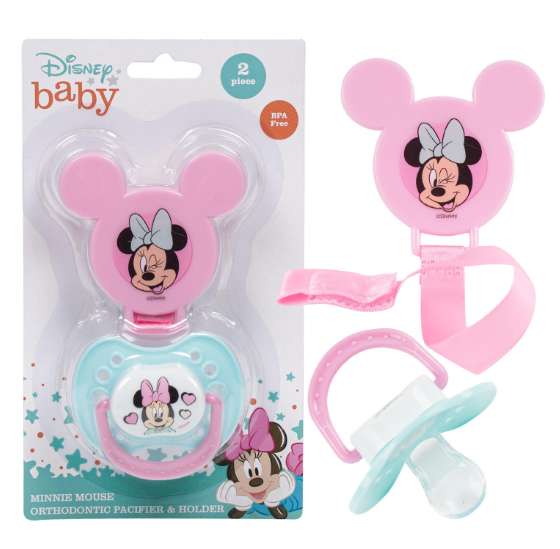 Bulk Disney Pacifier & Clip Sets, Minnie Mouse | Wholesale Binkies