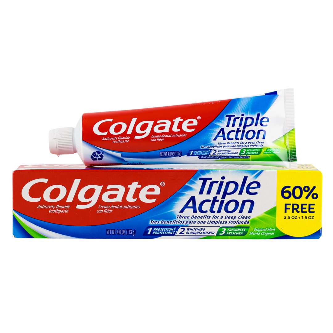 Wholesale Colgate Triple Action Toothpastes, 4 oz - DollarDays