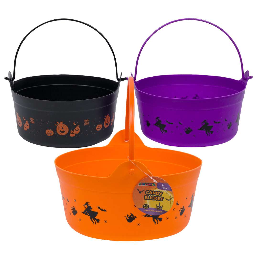 Halloween Buckets, 5" - Assorted | DollarDays