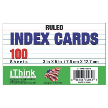 Wholesale Index Cards - Bulk Index Cards - Recipe Index Cards - DollarDays