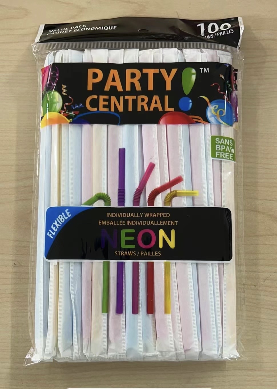 Wholesale Individually Wrapped Straws Pack of 100 | DollarDays