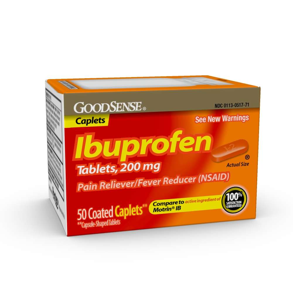 Wholesale Ibuprofen Caplets - 200 mg, 50 Caplets - DollarDays