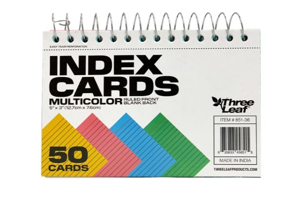 Wholesale Ruled Index Cards - Spiral Bound, 3" x 5" - DollarDays