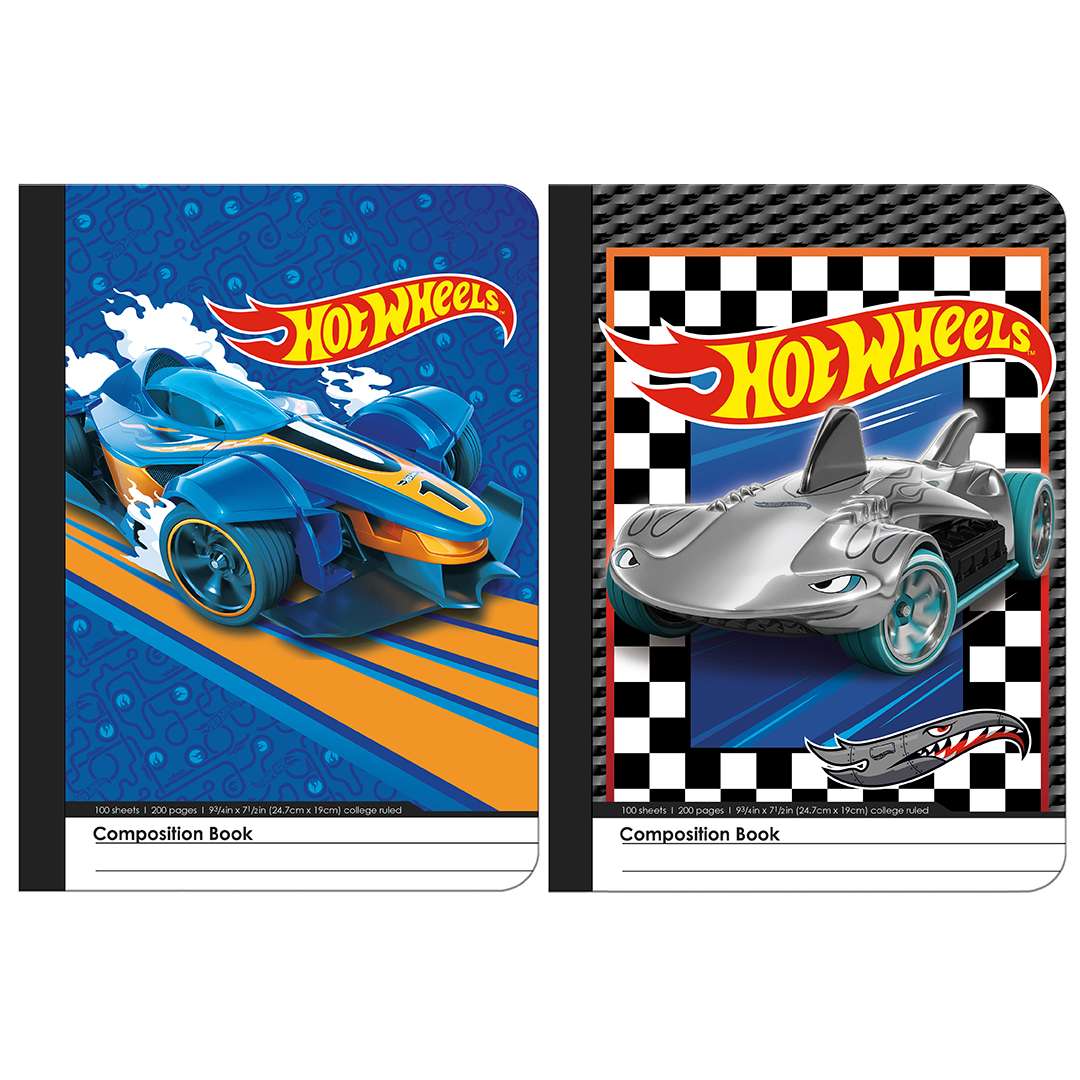 Wholesale Hot Wheels Composition Notebooks, Assorted