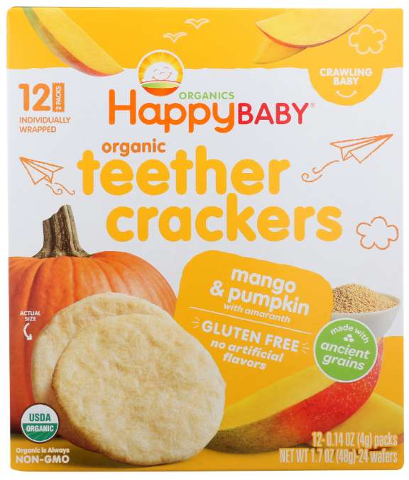 Baby Teething Crackers, Mango Pumpkin