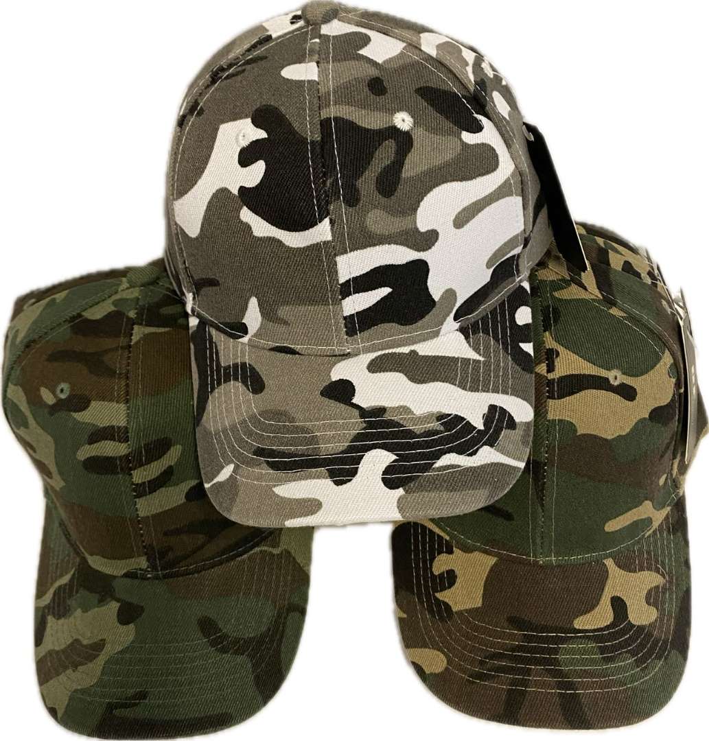 Wholesale Camouflage Adjustable Baseball Hats, Assorted