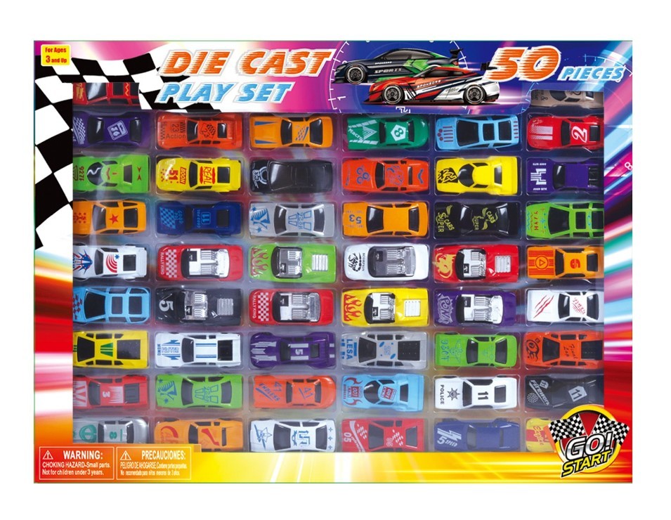 Wholesale Diecast Car Toy Set - 50 Pieces