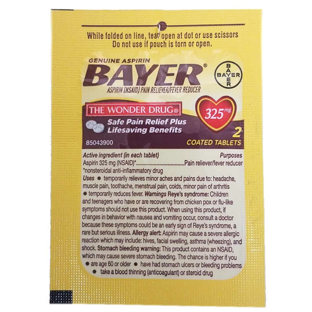 Wholesale Bayer® Aspirin Packets, 2 Tablets
