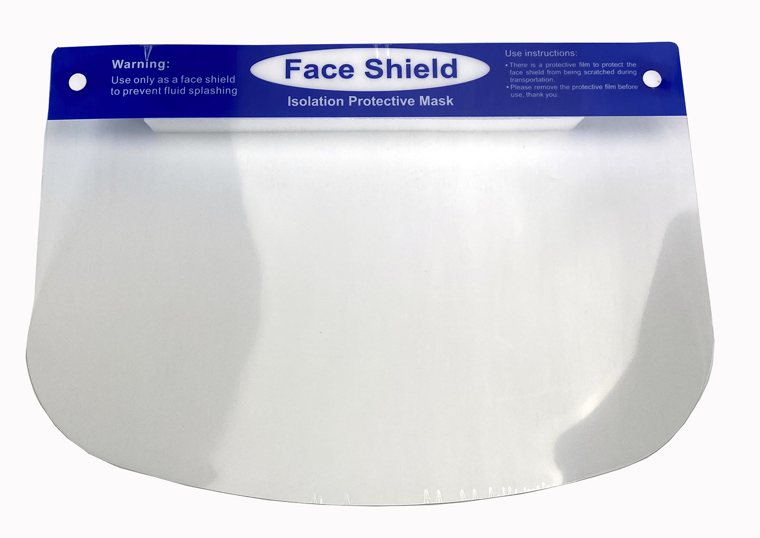 Wholesale Facial Shields - Clear, Plastic, 12.75" x 8.75"