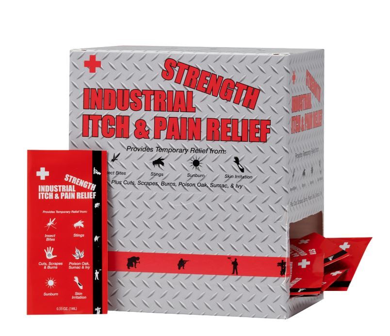 Industrial Strength Itch And Pain Relief Packet Dispenser - 1 mL, 50 Count