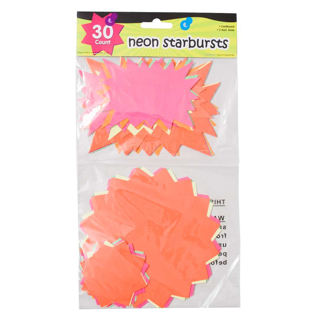 Neon Starbursts - Assorted Colors | DollarDays