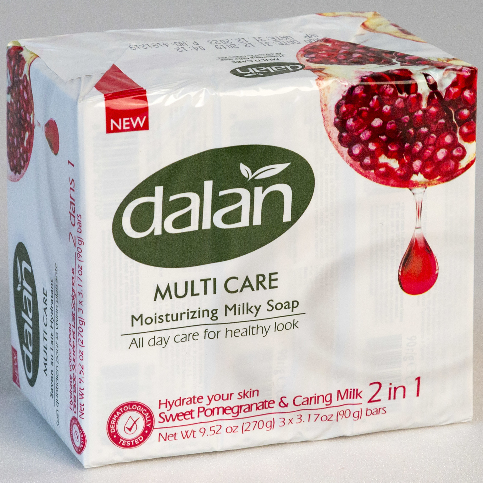 Dalan Bar Soap - Pomegranate Caring Milk - 3.17 oz - 3 Pack