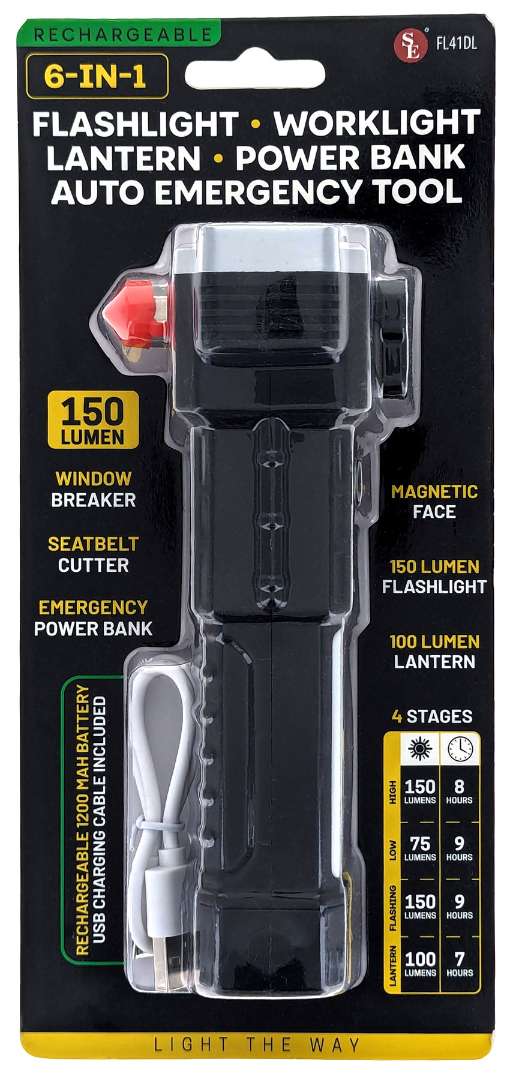 6-in-1 Rechargeable Flashlight - Assorted | DollarDays
