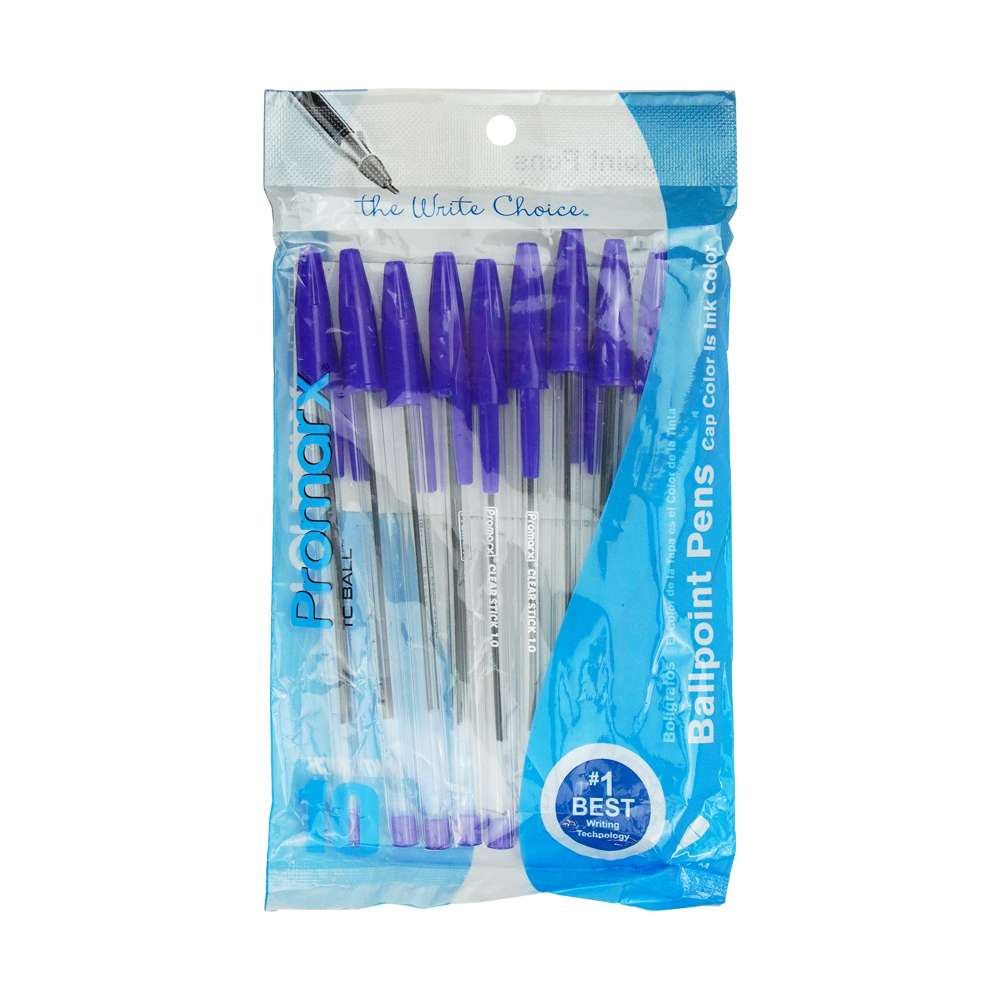 Wholesale Blue Stick Pens, 10 Count