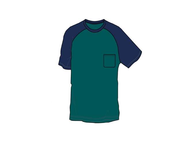 Boys Raglan T-Shirts - Size 8-16, Green