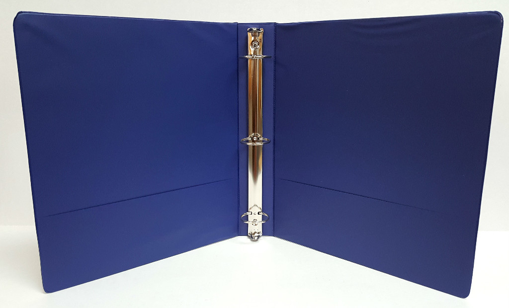 Wholesale 3-Ring Binders - Dark Blue, 2 Pockets, 1"