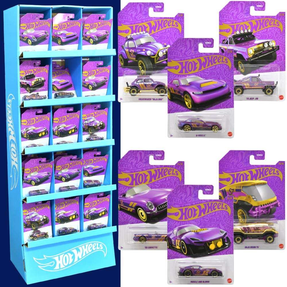 Bulk Hot Wheels Two-Toned Die Cast Car, 1:64 Scale - Assorted