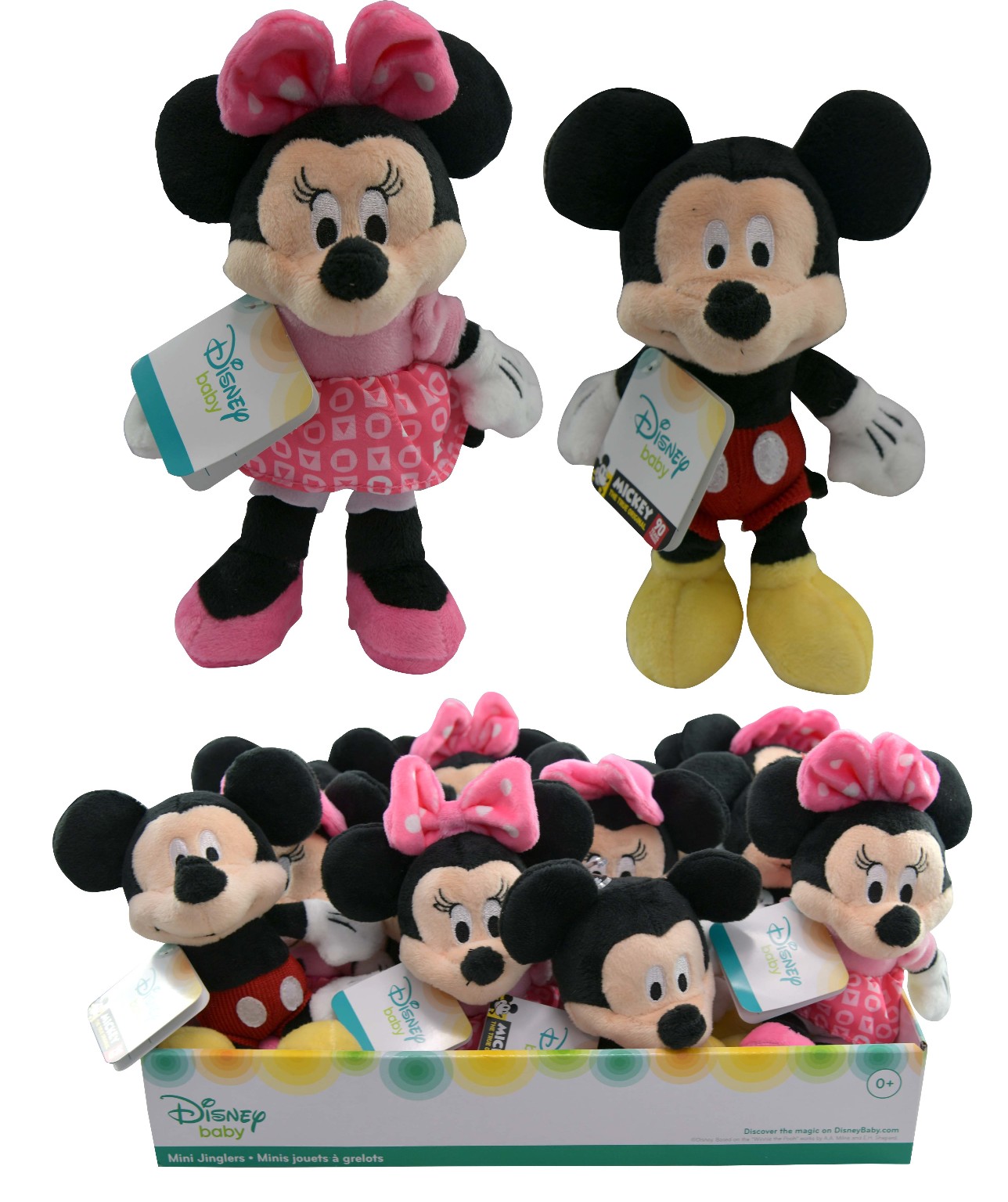 Wholesale Mickey & Minnie Mouse Plush Toys - 8"