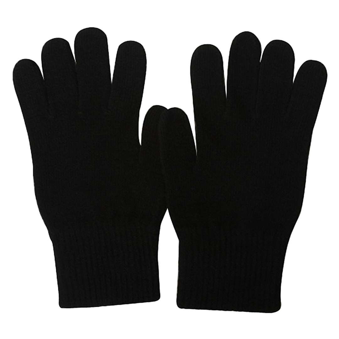 Bulk Men's Magic Gloves, All Black, One Size Fits Most - DollarDays