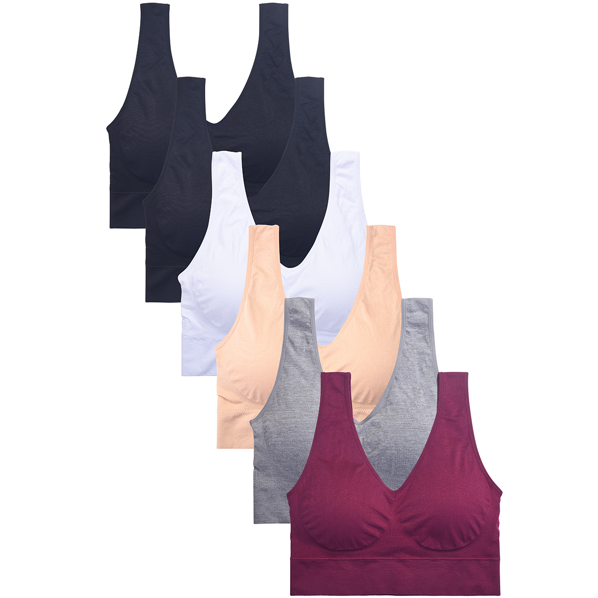 Bulk Women's Seamless Sports Bras - Assorted, Plus Size